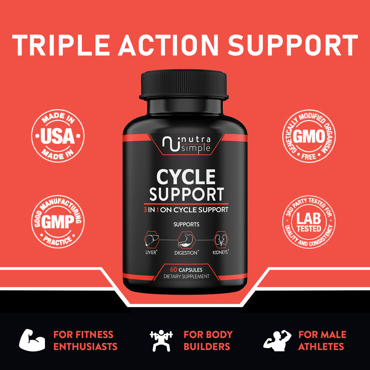 Nutra Simple On Cycle Support Supplement - 60 Capsules